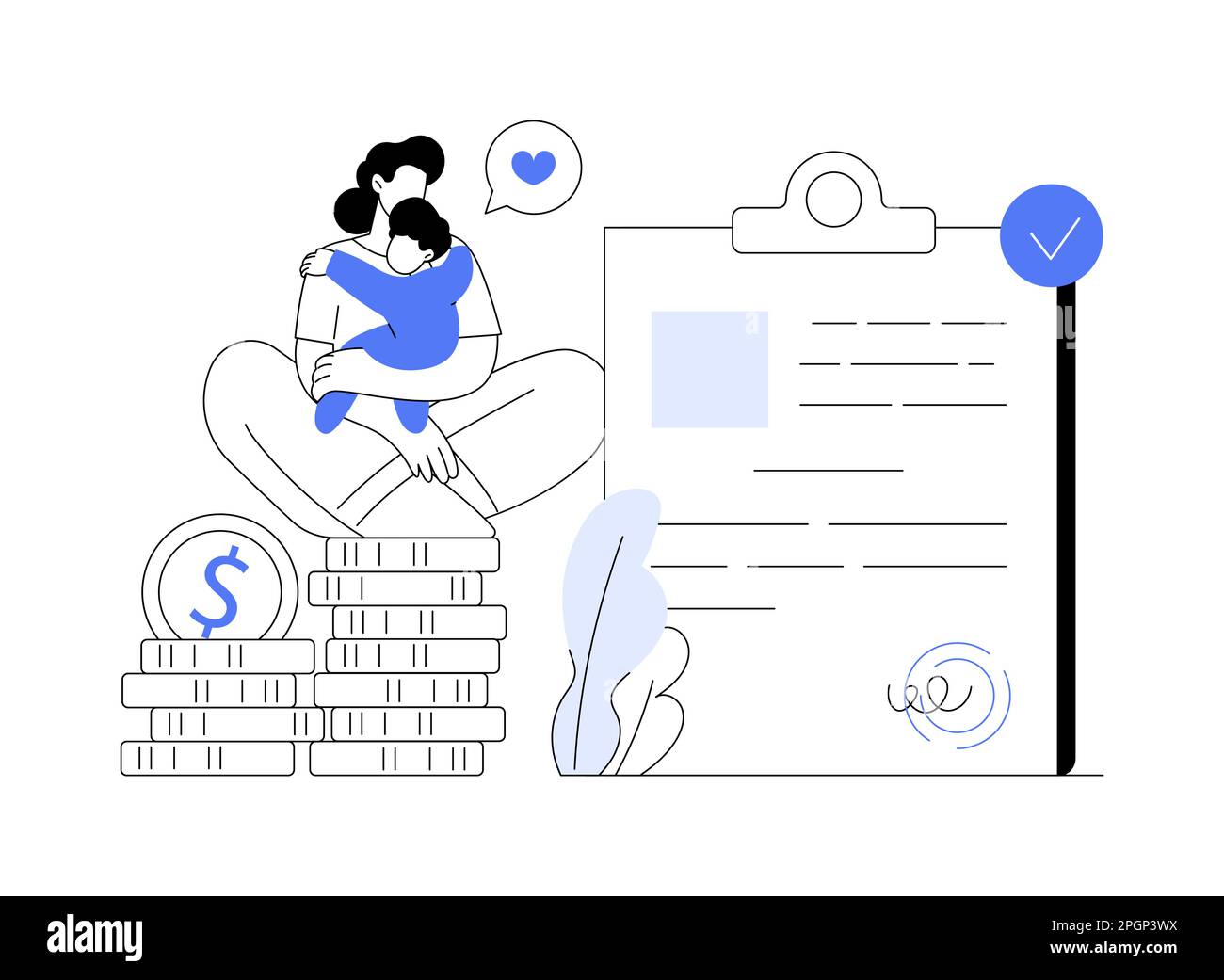 Child benefit abstract concept vector illustration Stock Vector Image & Art - Alamy