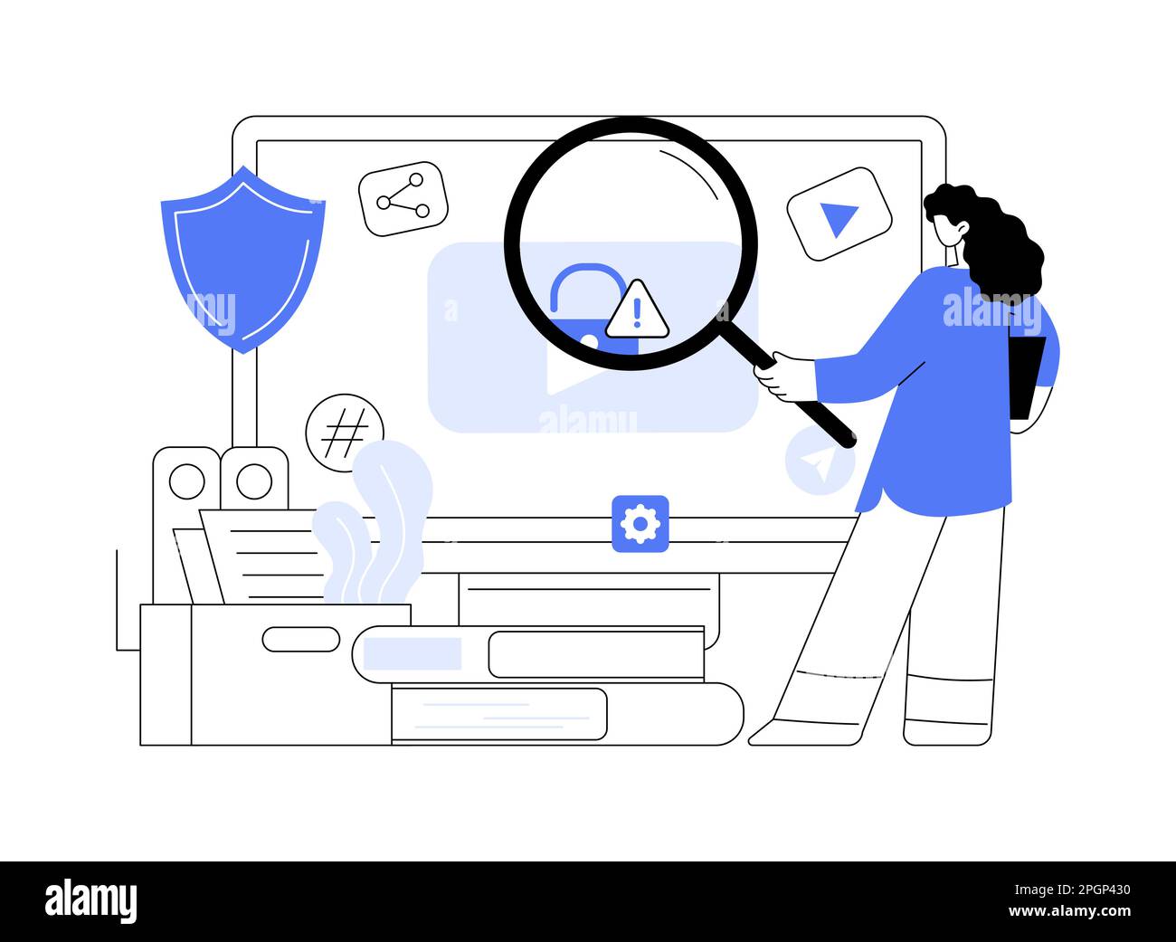 Media content control abstract concept vector illustration Stock Vector ...