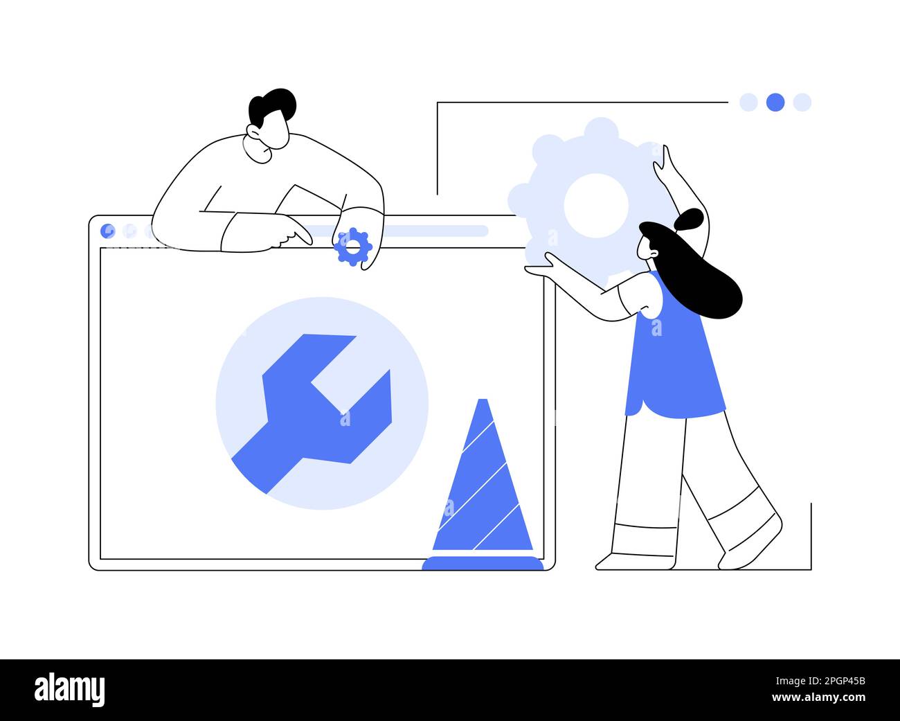 Under maintenance icon blue website hi-res stock photography and images ...