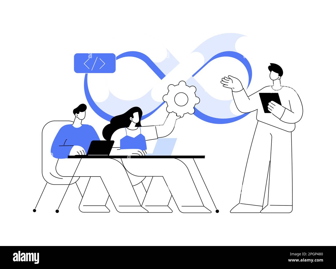 Devops Team Abstract Concept Vector Illustration Stock Vector Image