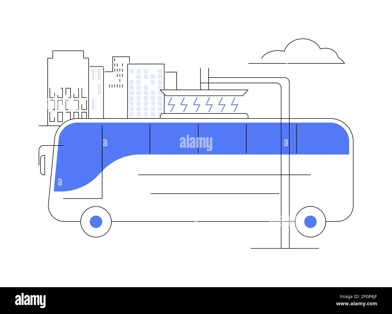 Battery bus abstract concept vector illustration Stock Vector Image ...