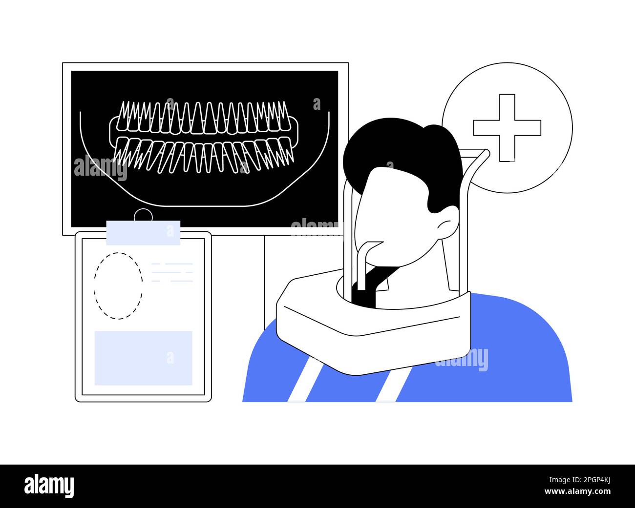 Dental Ct Scan Abstract Concept Vector Illustration Stock Vector Image