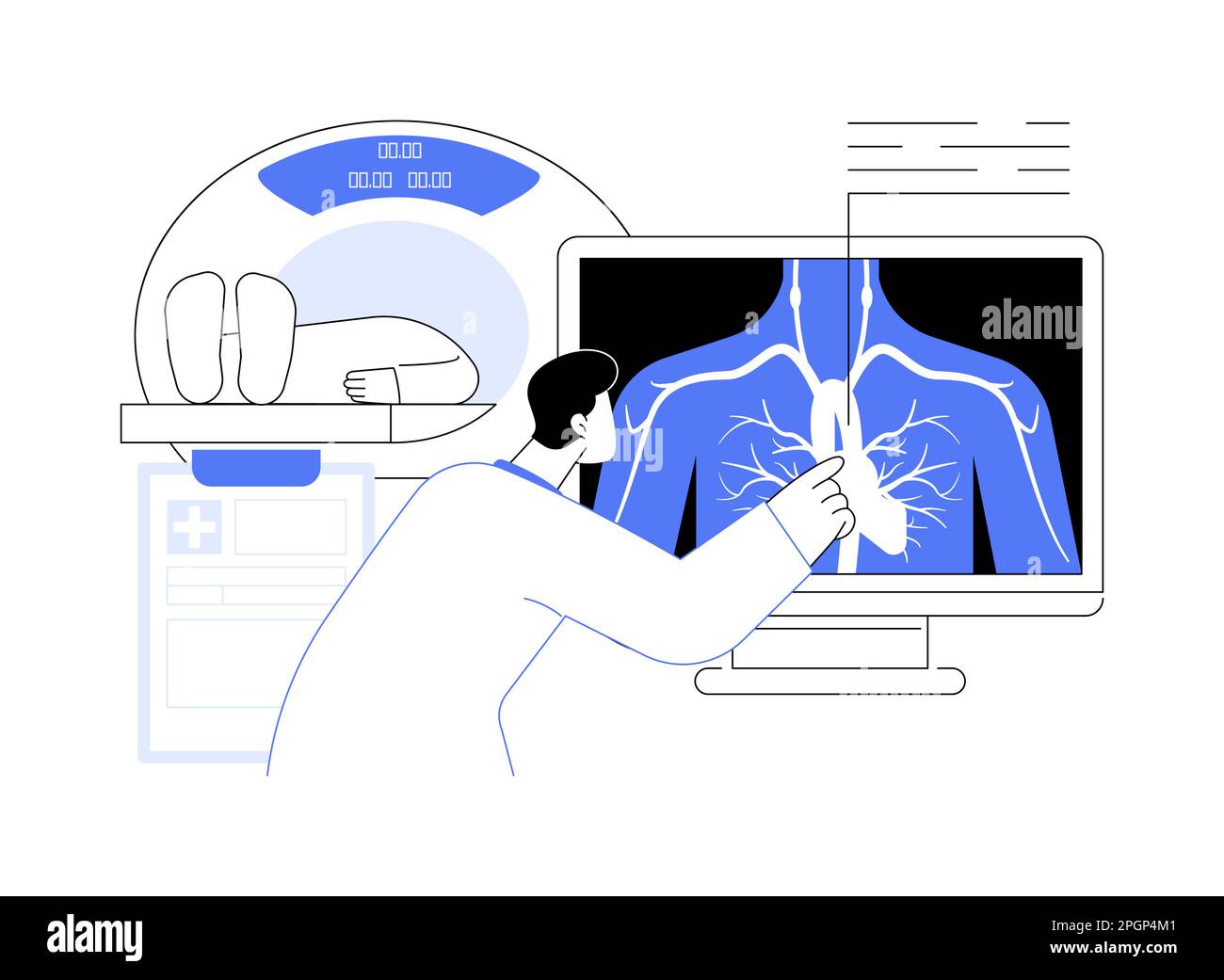 Cardiac MRI abstract concept vector illustration Stock Vector Image ...