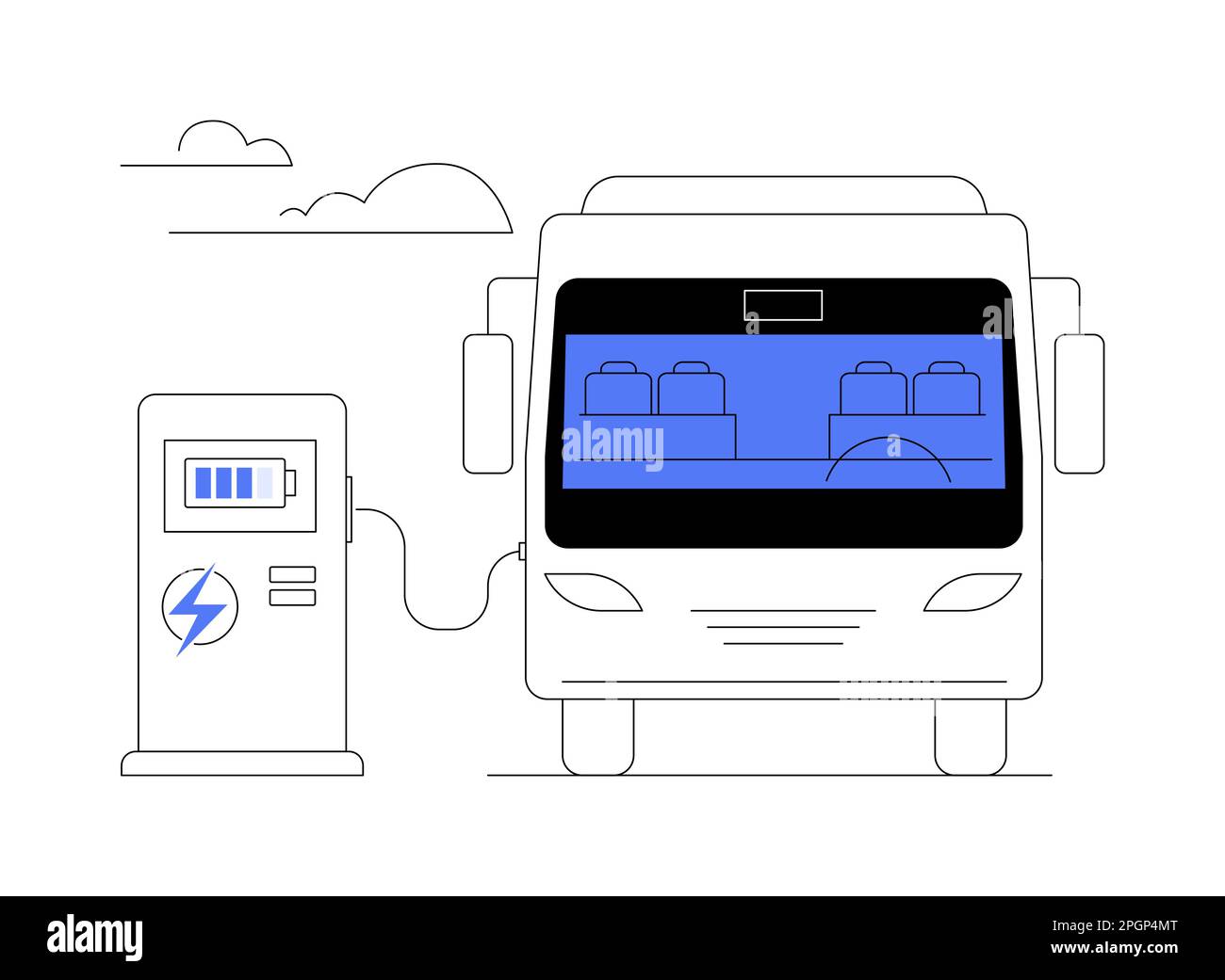 Electric bus abstract concept vector illustration Stock Vector Image ...