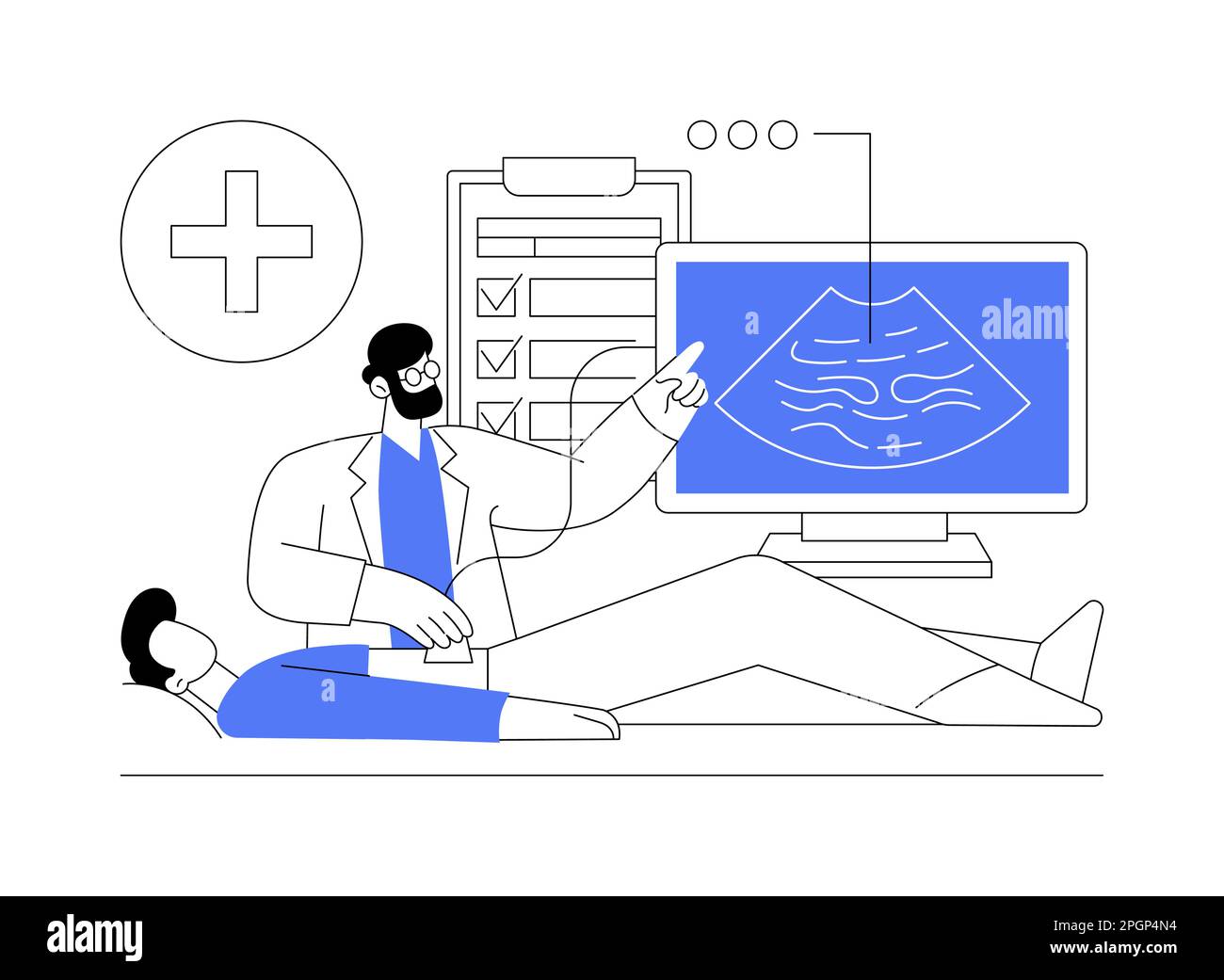 Ultrasound Scan Abstract Concept Vector Illustration Stock Vector Image