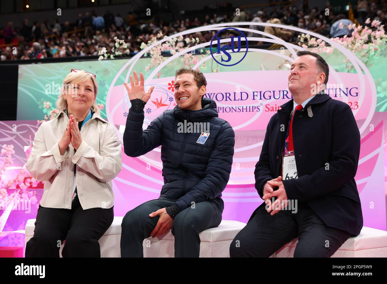 Saitama, Japan. 23rd Mar, 2023. (L-R) Tracy Wilson coach, Jason Brown ...