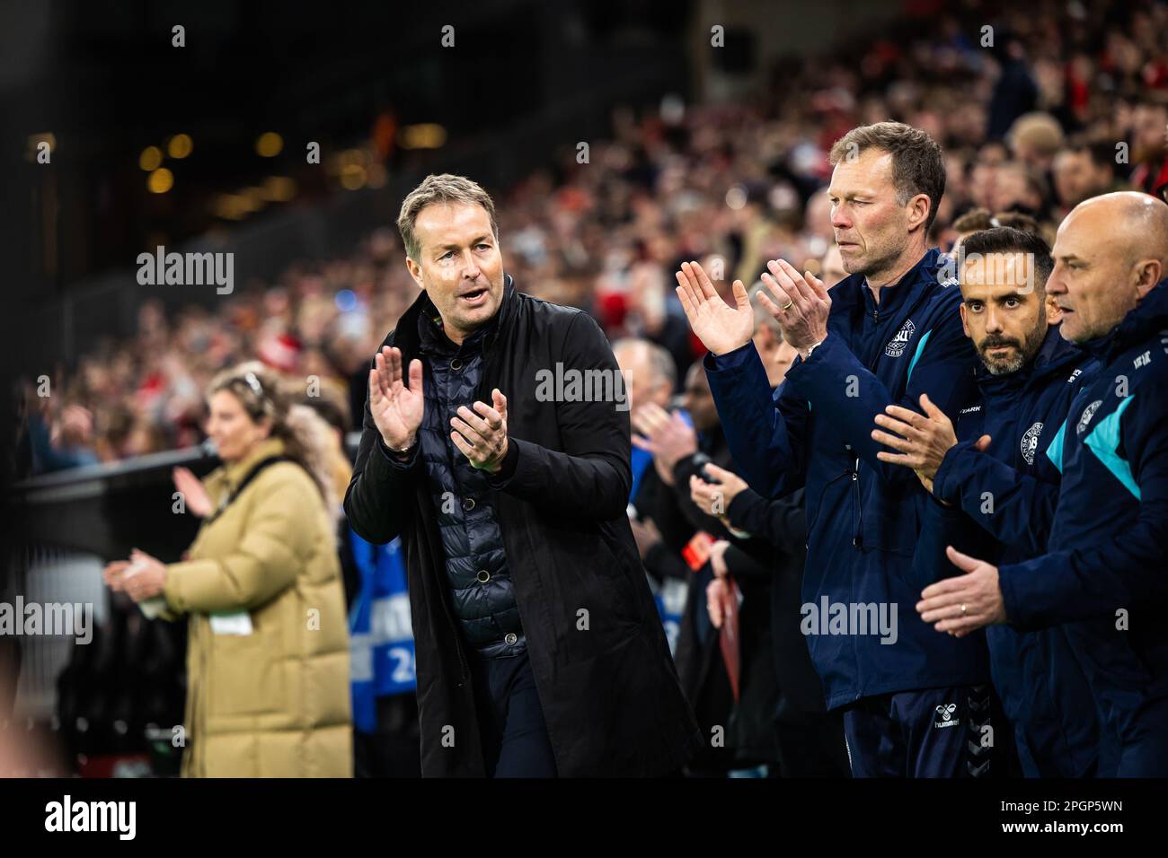 Copenhagen, Denmark. 23rd Mar, 2023. Head coach Kasper Hjulmand of ...