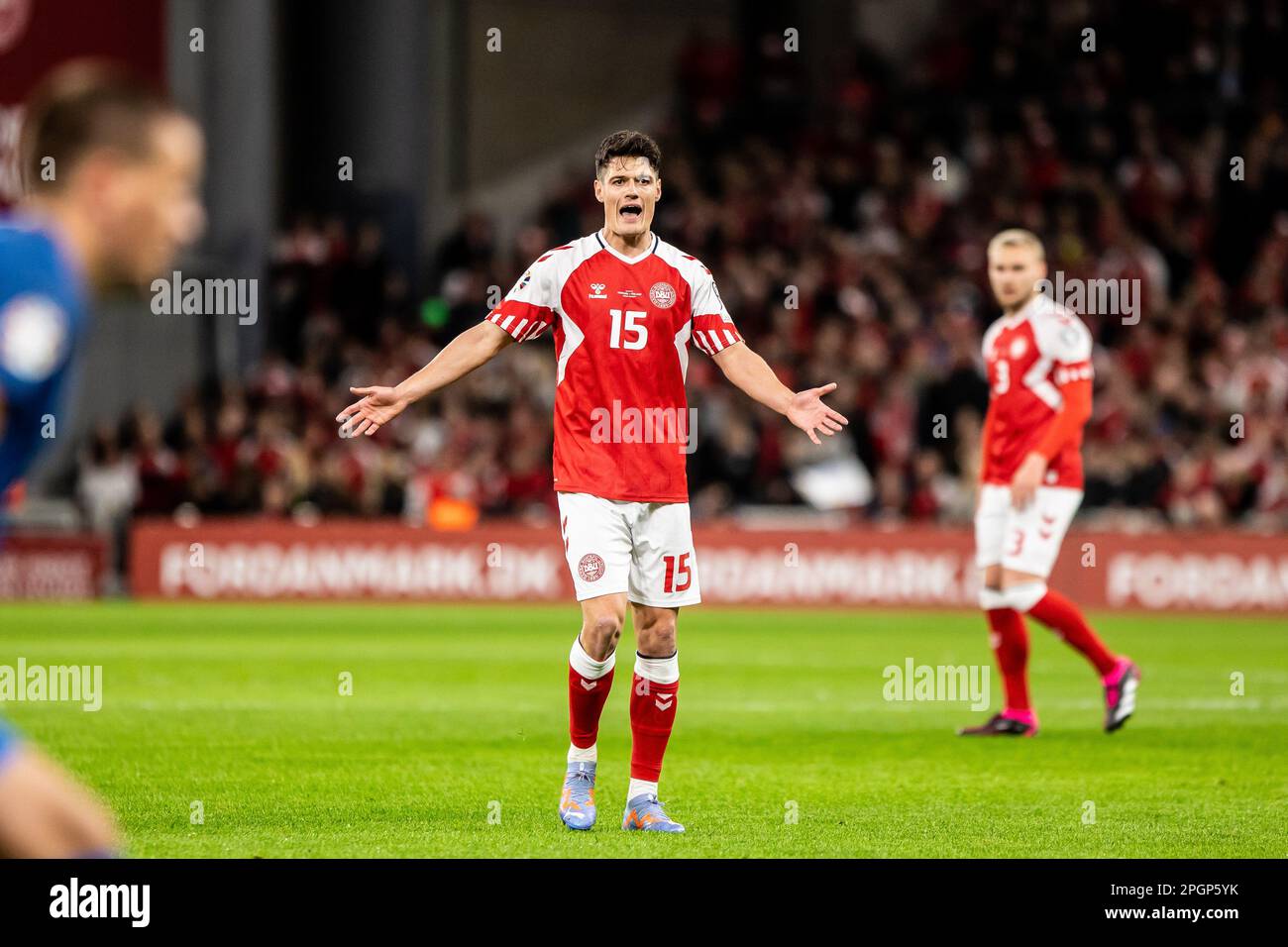 Copenhagen, Denmark. 23rd Mar, 2023. Christian Norgaard (15) of Denmark ...