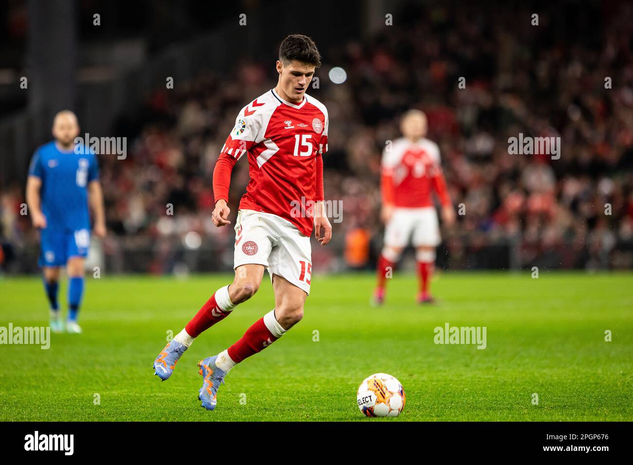 Copenhagen, Denmark. 23rd Mar, 2023. Christian Norgaard (15) of Denmark ...