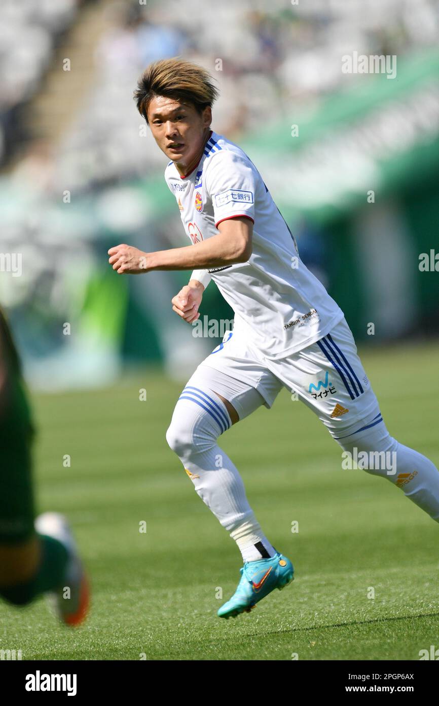 Tokyo, Japan. 4th May, 2022. Vegalta Sendai's Ryoma Kida during the 2022 J2 League match between ...
