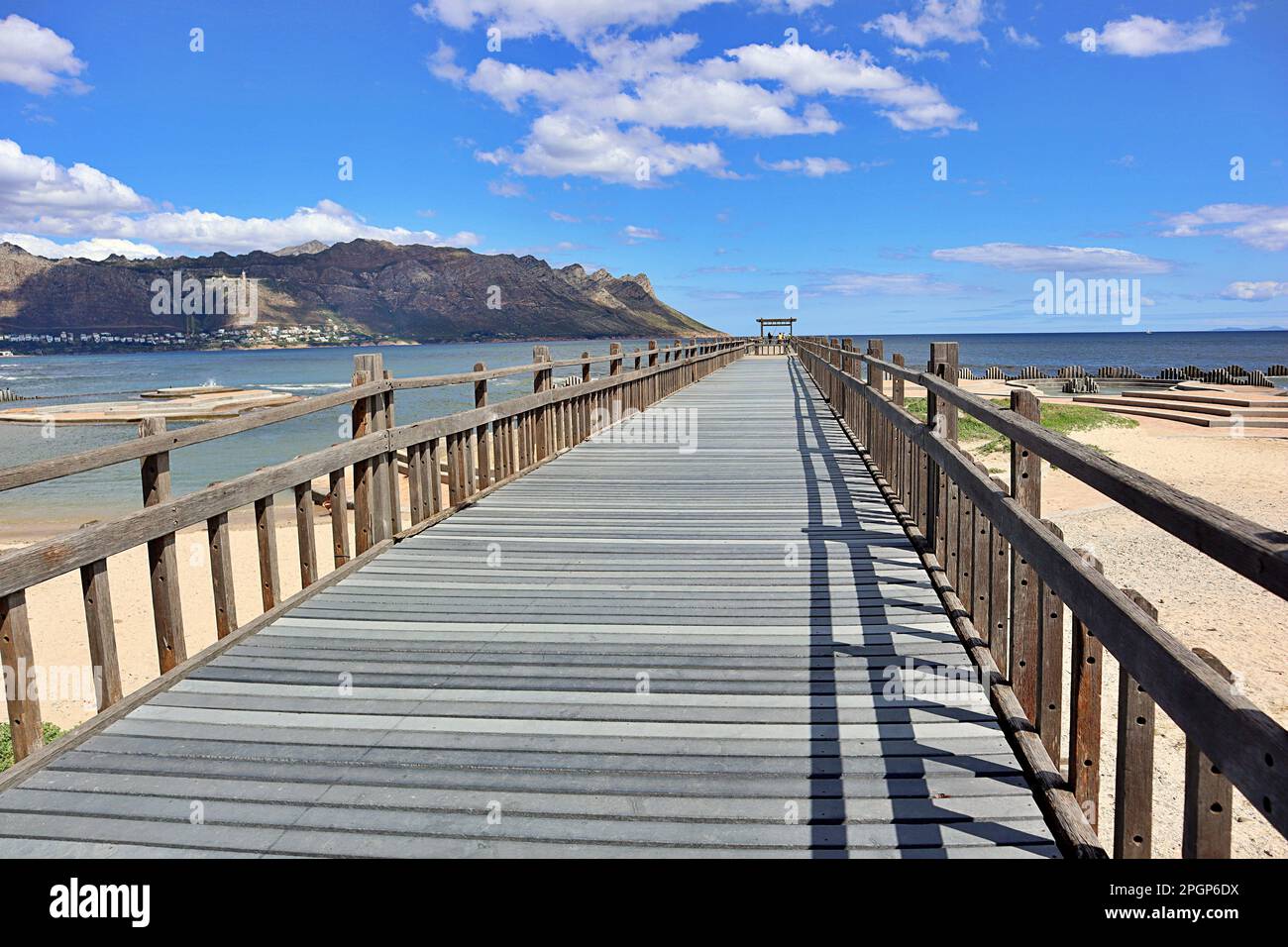 wooden pier, bridge on the beach Stock Photo - Alamy