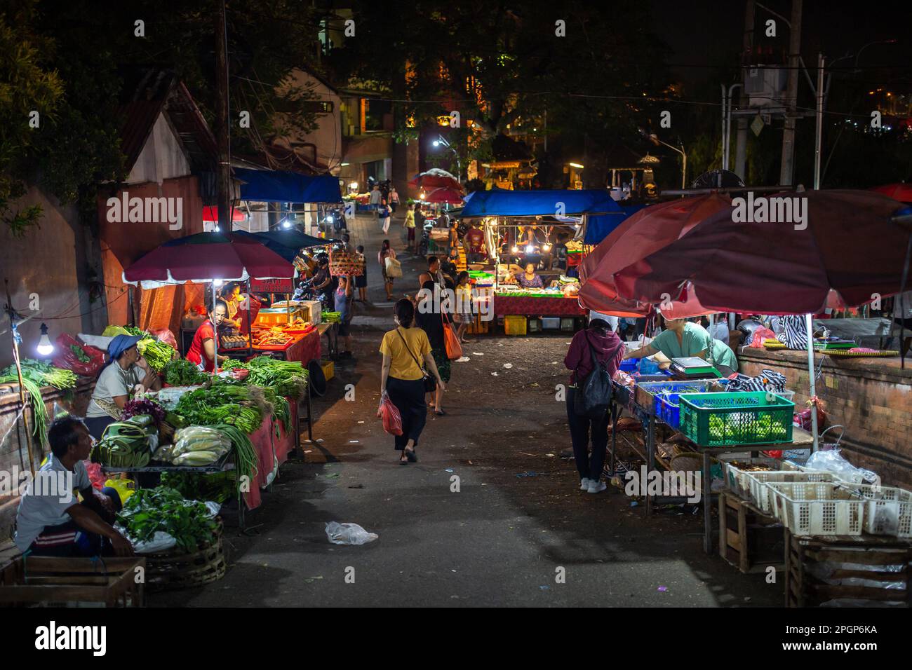 Denpasar, Bali, Indonesia - March 23, 2023: People at the Pasar ...