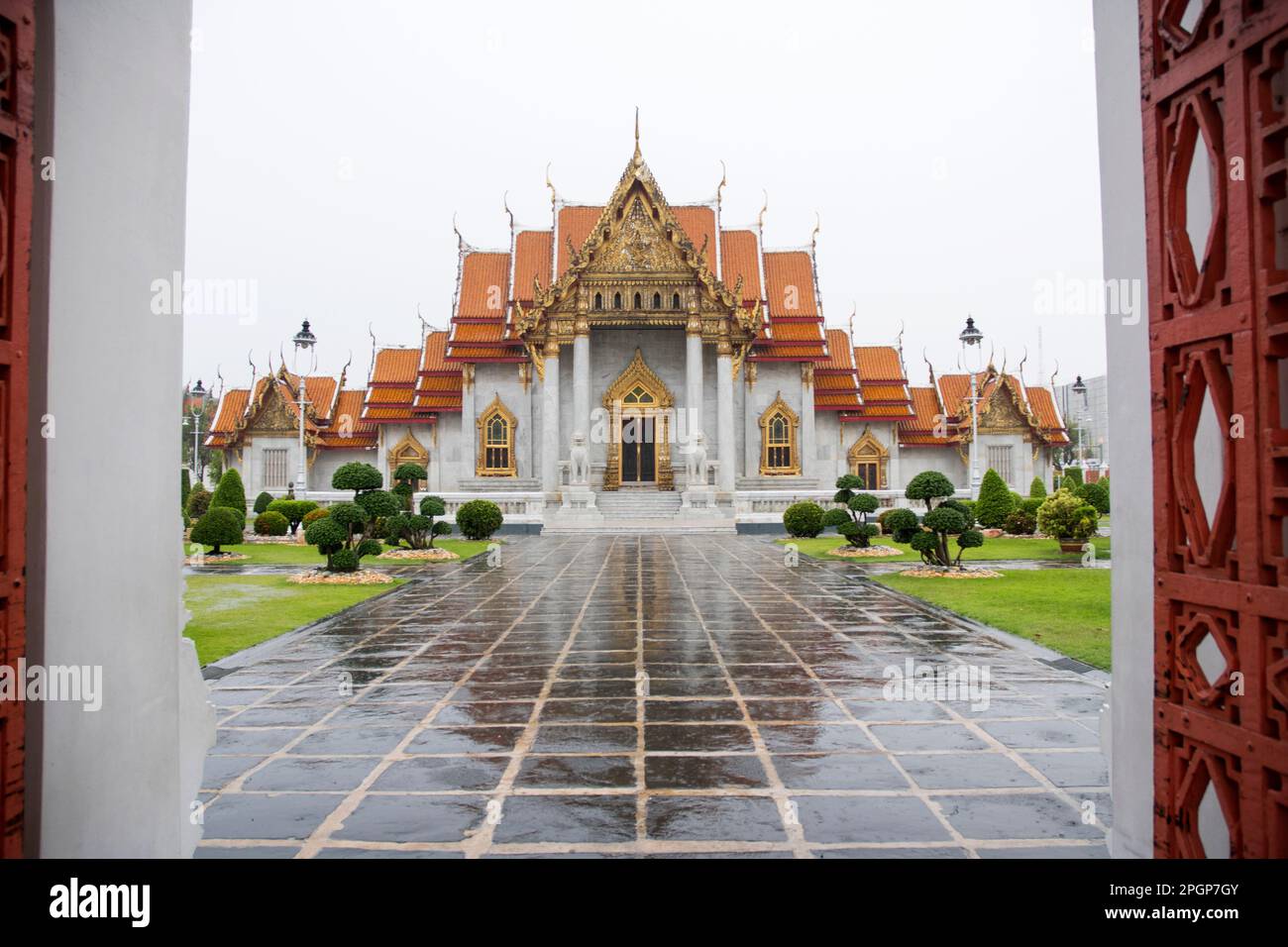 Wat Benchamabophit Dusitwanaram or Marble Temple in Bangkok. The Marble ...