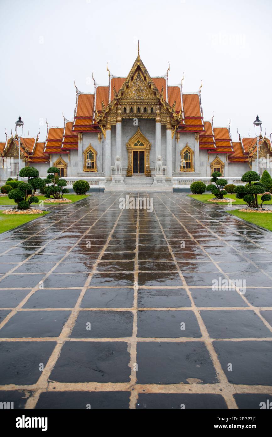Wat Benchamabophit Dusitwanaram or Marble Temple in Bangkok. The Marble ...