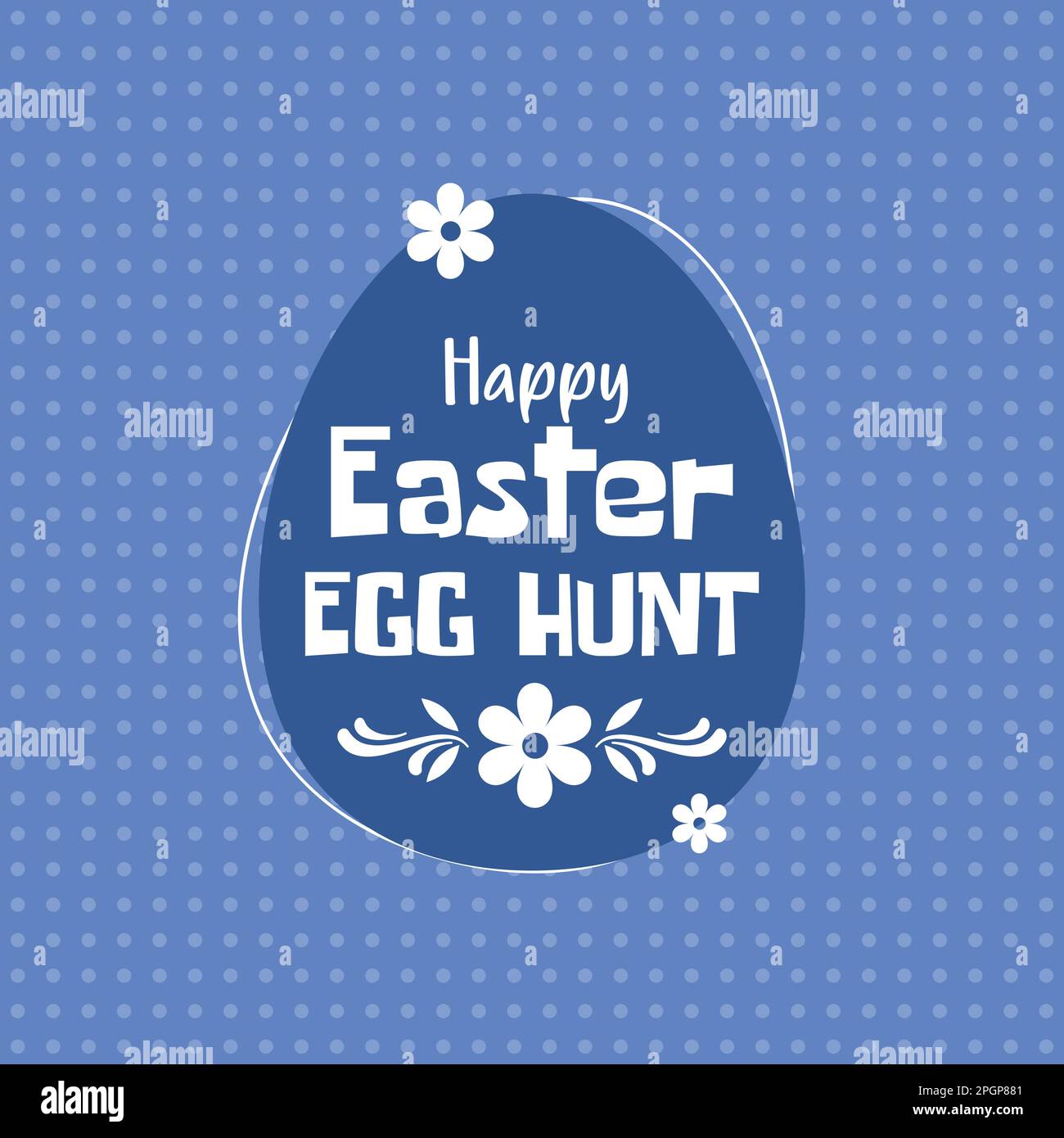 Colourful happy easter egg hunt vector illustration with a plaid ...