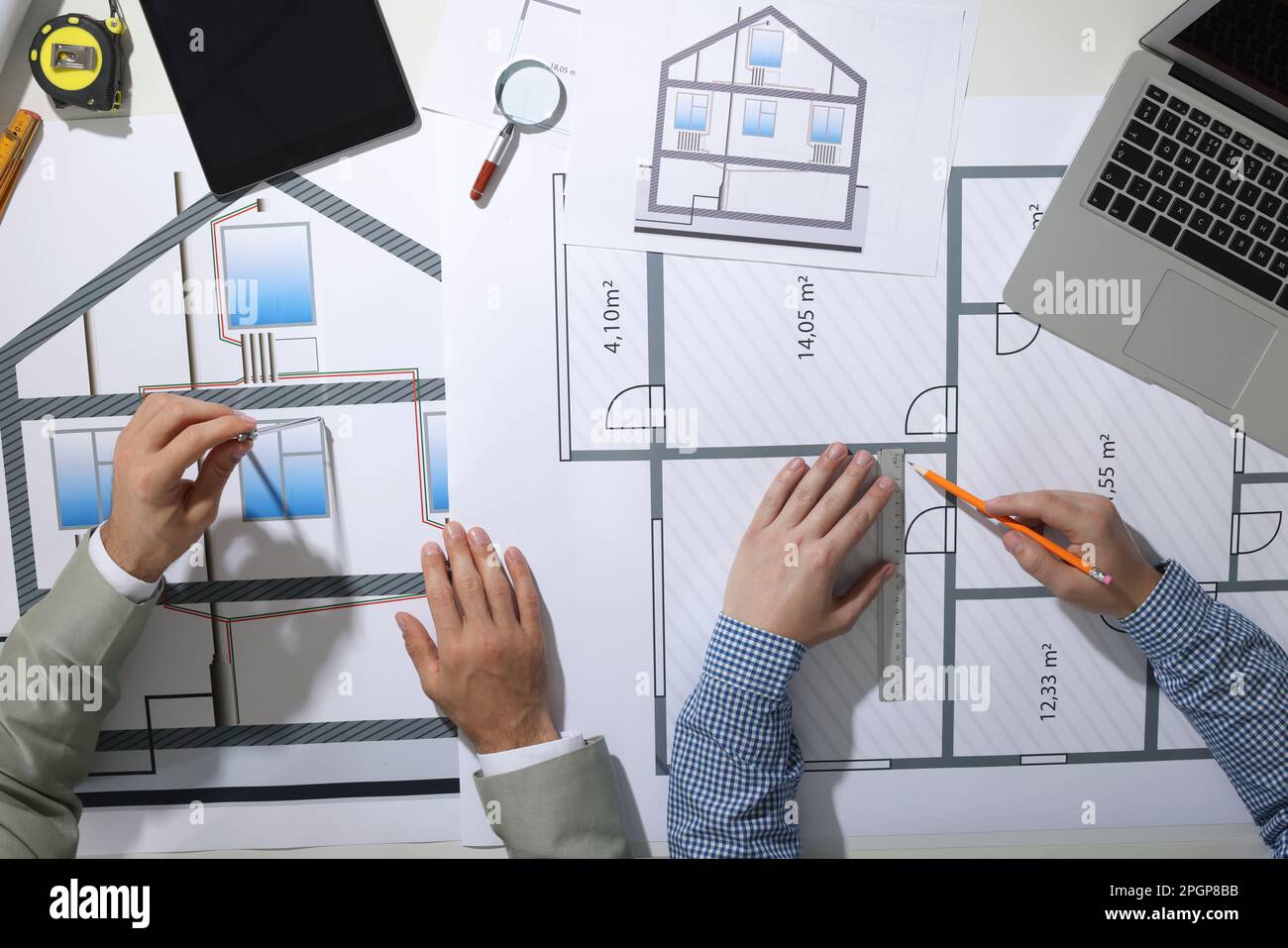 Architects drawings hi-res stock photography and images - Alamy