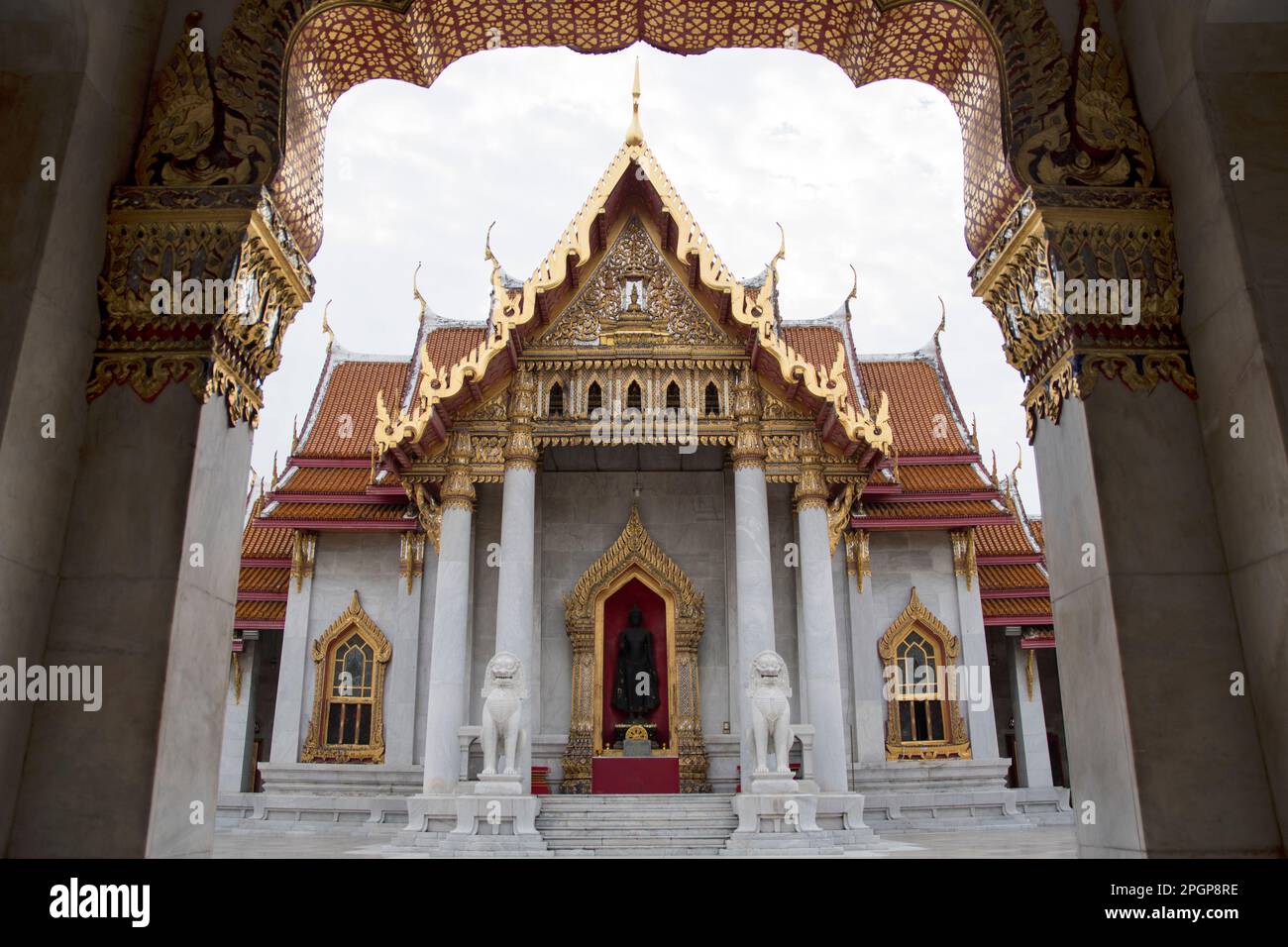 Wat Benchamabophit Dusitwanaram or Marble Temple in Bangkok. It is one ...