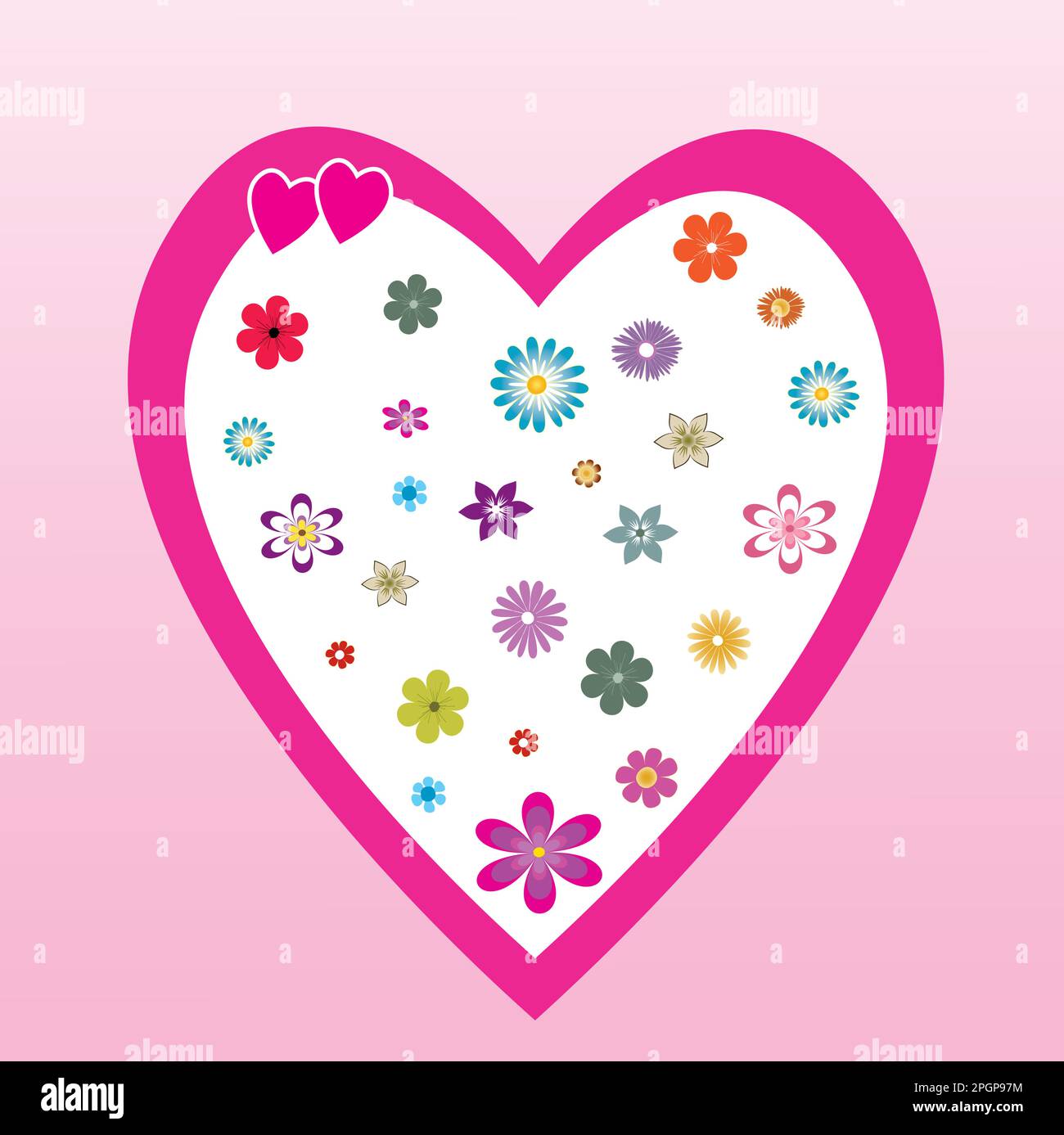 Concept valentines day flowers Stock Vector Images - Alamy