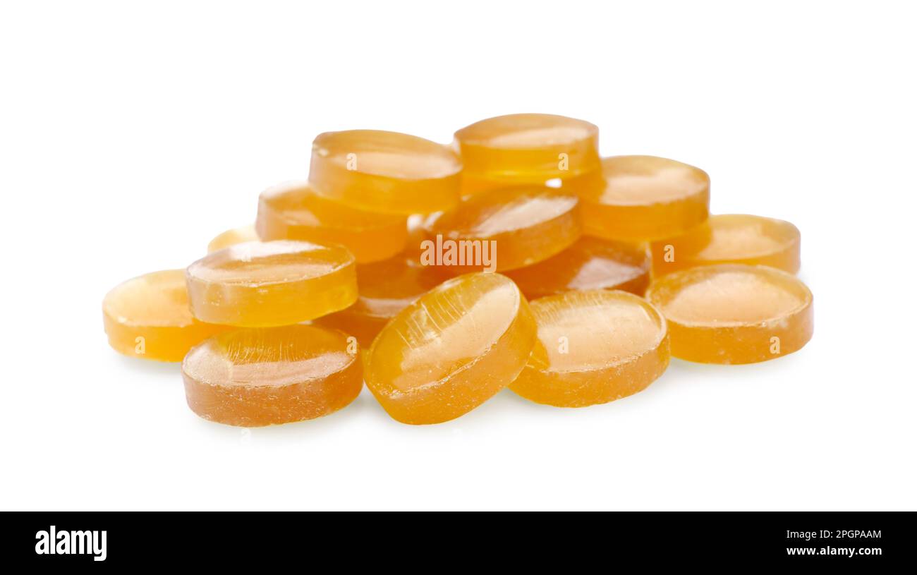 Many yellow cough drops hi-res stock photography and images - Alamy