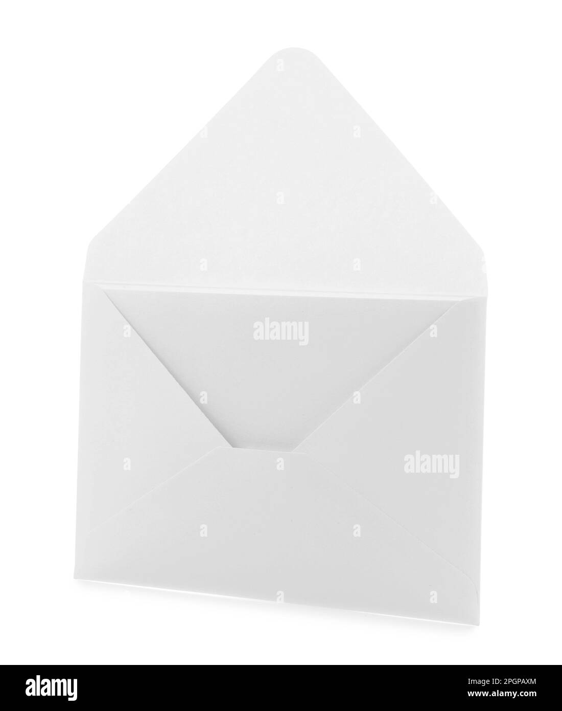 Simple paper envelope with card isolated on white Stock Photo - Alamy