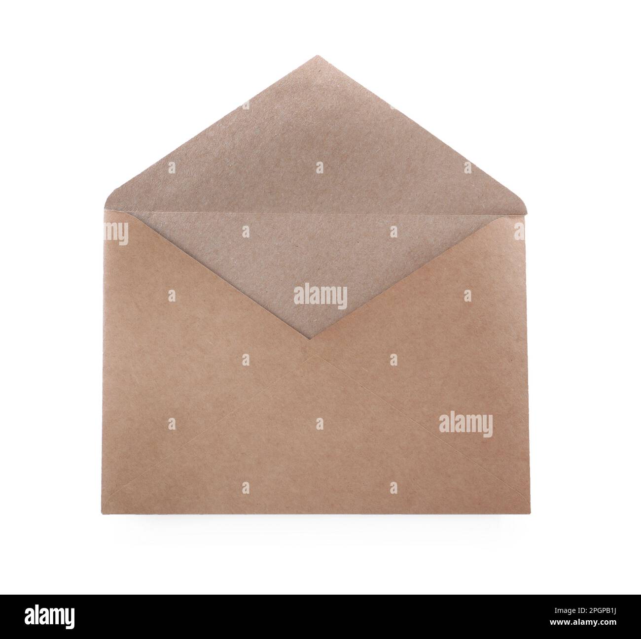 Simple kraft paper envelope isolated on white Stock Photo - Alamy