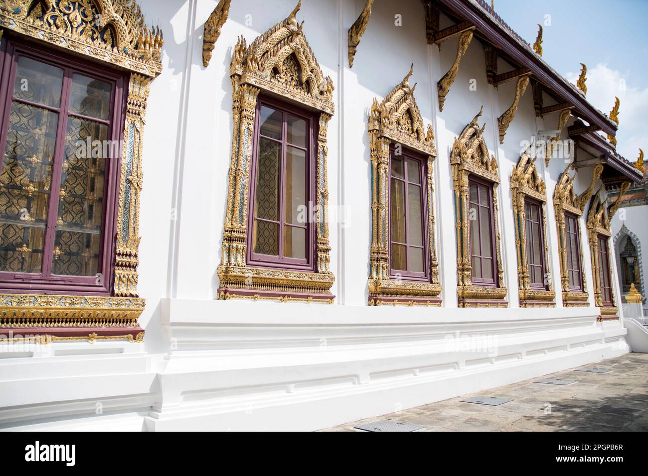 Beautiful golden window at The Grand Palace. Bangkok Stock Photo - Alamy