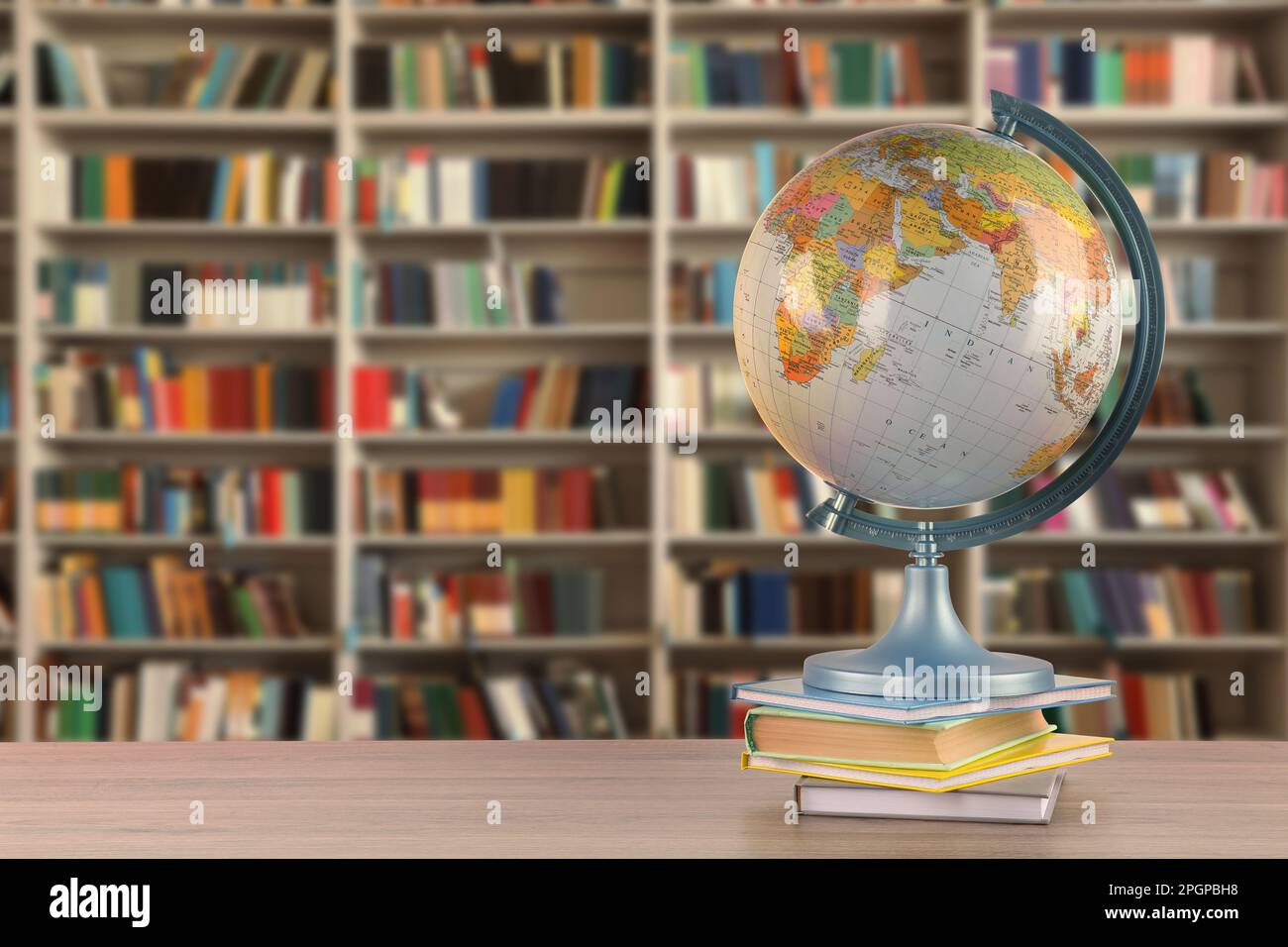 World globe in library hi-res stock photography and images - Alamy