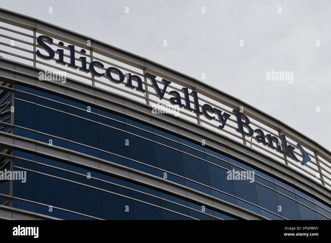 Tempe, Arizona - Mar. 12 2023: Silicon Valley Bank (SVB) has a Phoenix ...