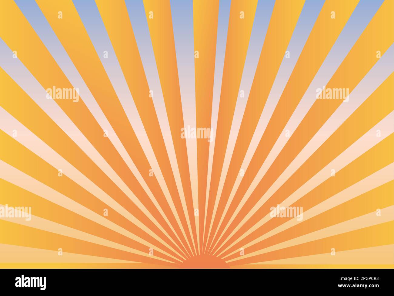 abstract background of orange and silver sun rays. Vector illustration ...