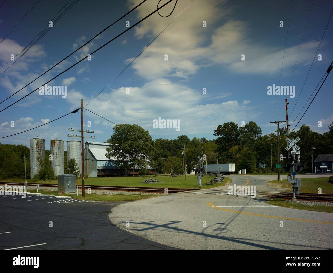 Railroad crossing in Carson, VA Stock Photo - Alamy