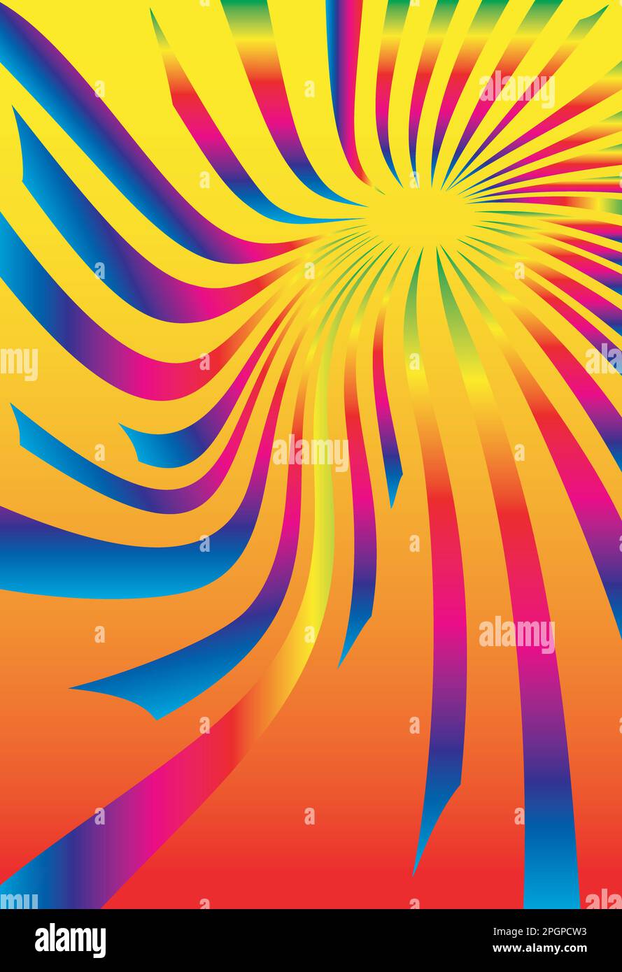 abstract background of rainbow colored sun rays. Vector illustration ...