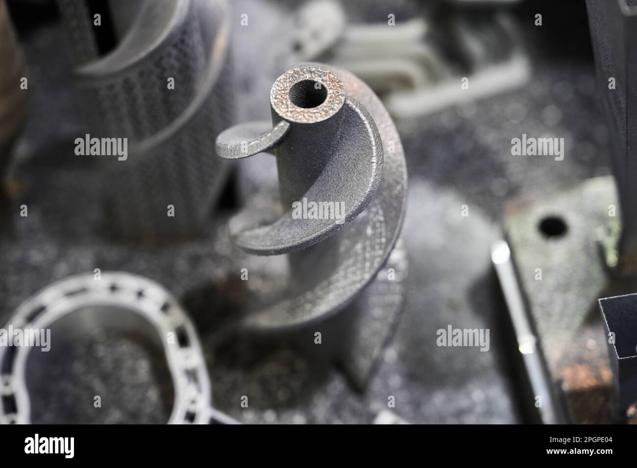 Motor details made with metal powder 3d printing technology Stock Photo ...