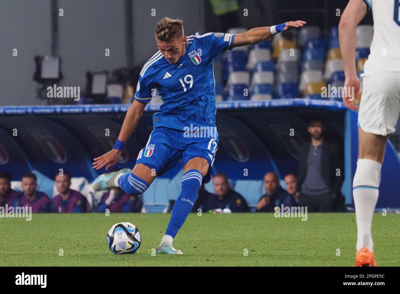 Napoli, Italy. 23rd Mar, 2023. Mateo Retegui player of Italy, during ...