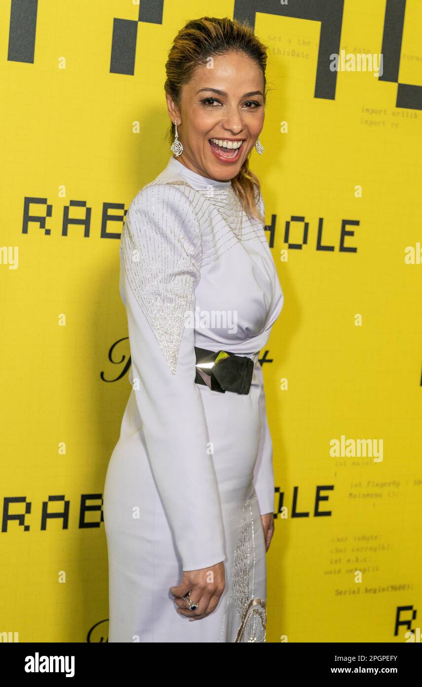 Meta Golding wearing dress by Bahareh Ardakani for ArdAzAei attends ...