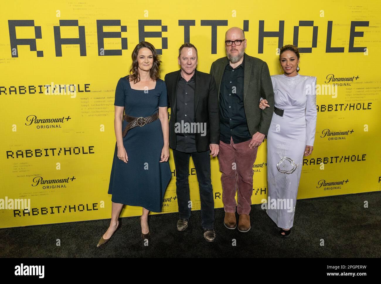 Enid Graham, Kiefer Sutherland, John Requa, Meta Golding attend ...