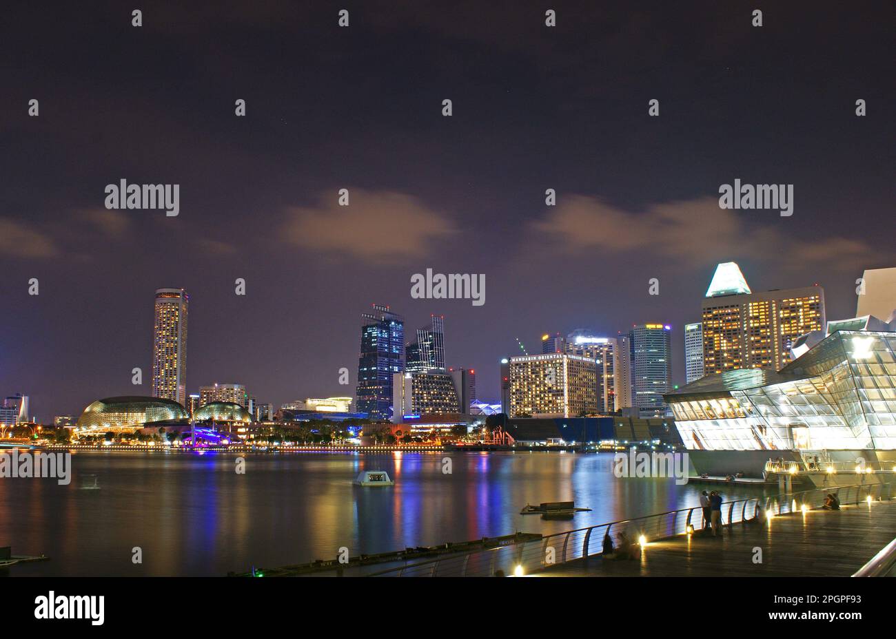Marina Bay at Night, Singapore Stock Photo - Alamy