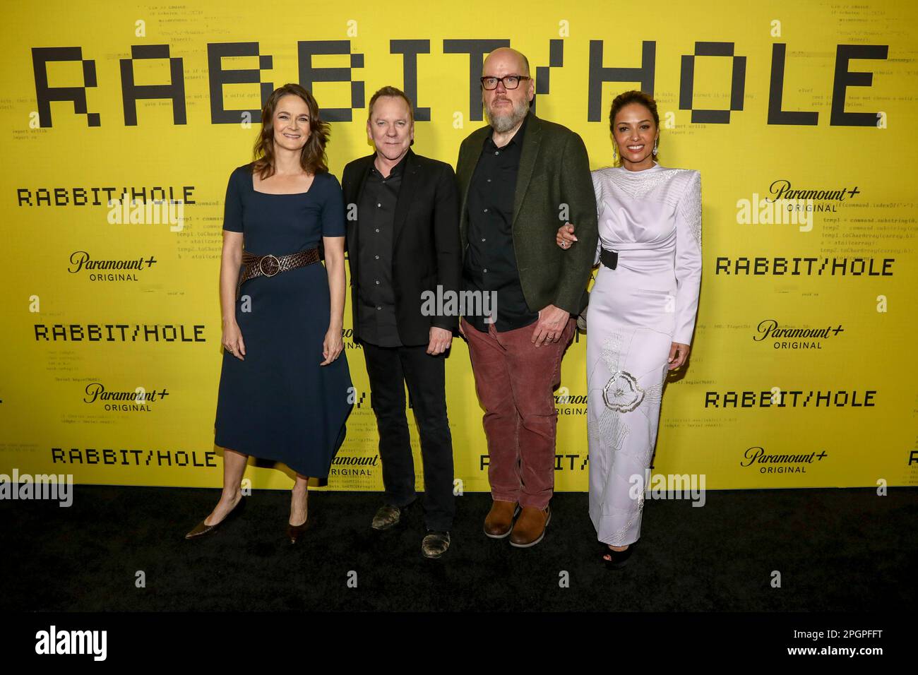Actors Enid Graham, from left, and Kiefer Sutherland, director John ...