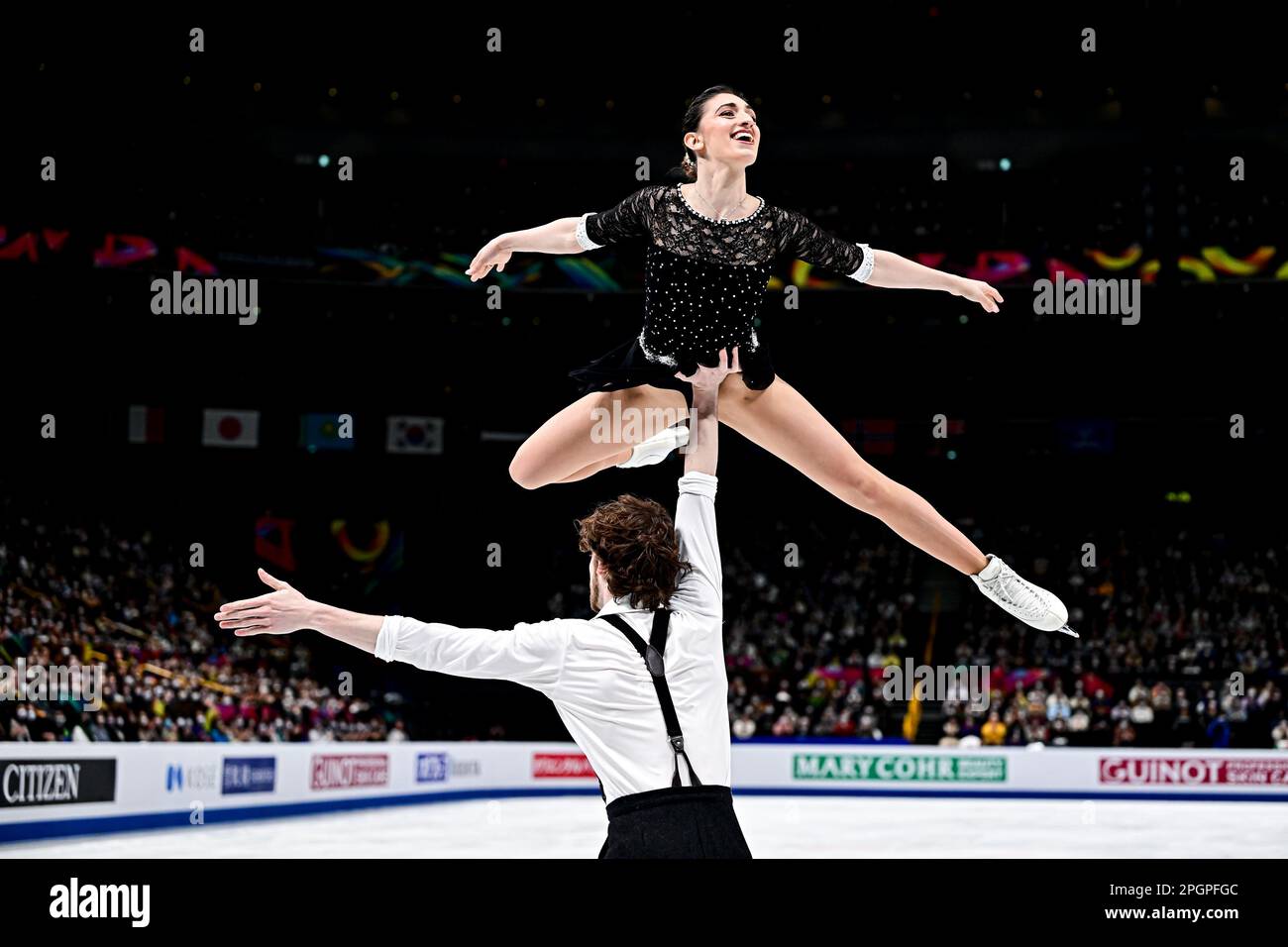 Sara CONTI & Niccolo MACII (ITA), during Pairs Free Skating, at the ISU ...