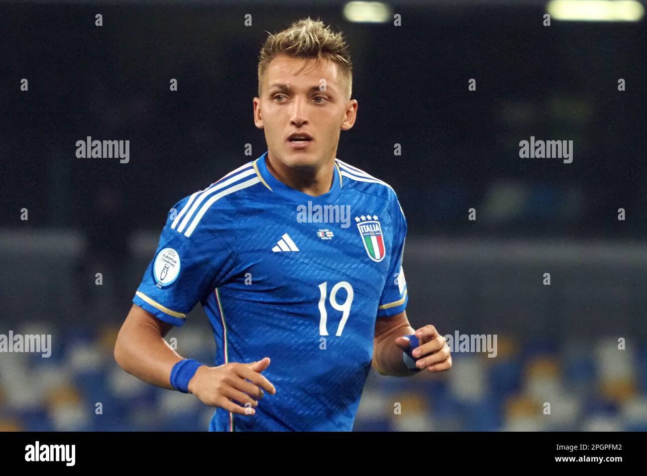 Napoli, Italy. 23rd Mar, 2023. Mateo Retegui player of Italy, during ...