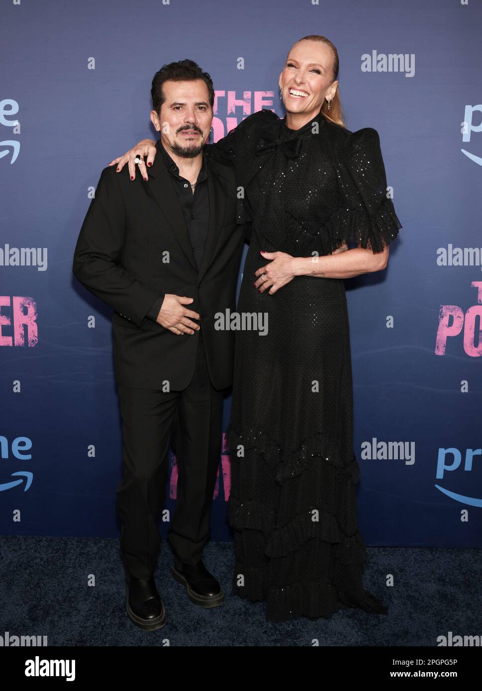 John Leguizamo, and Toni Collette attend the premiere for the Prime Video series "The Power" at ...