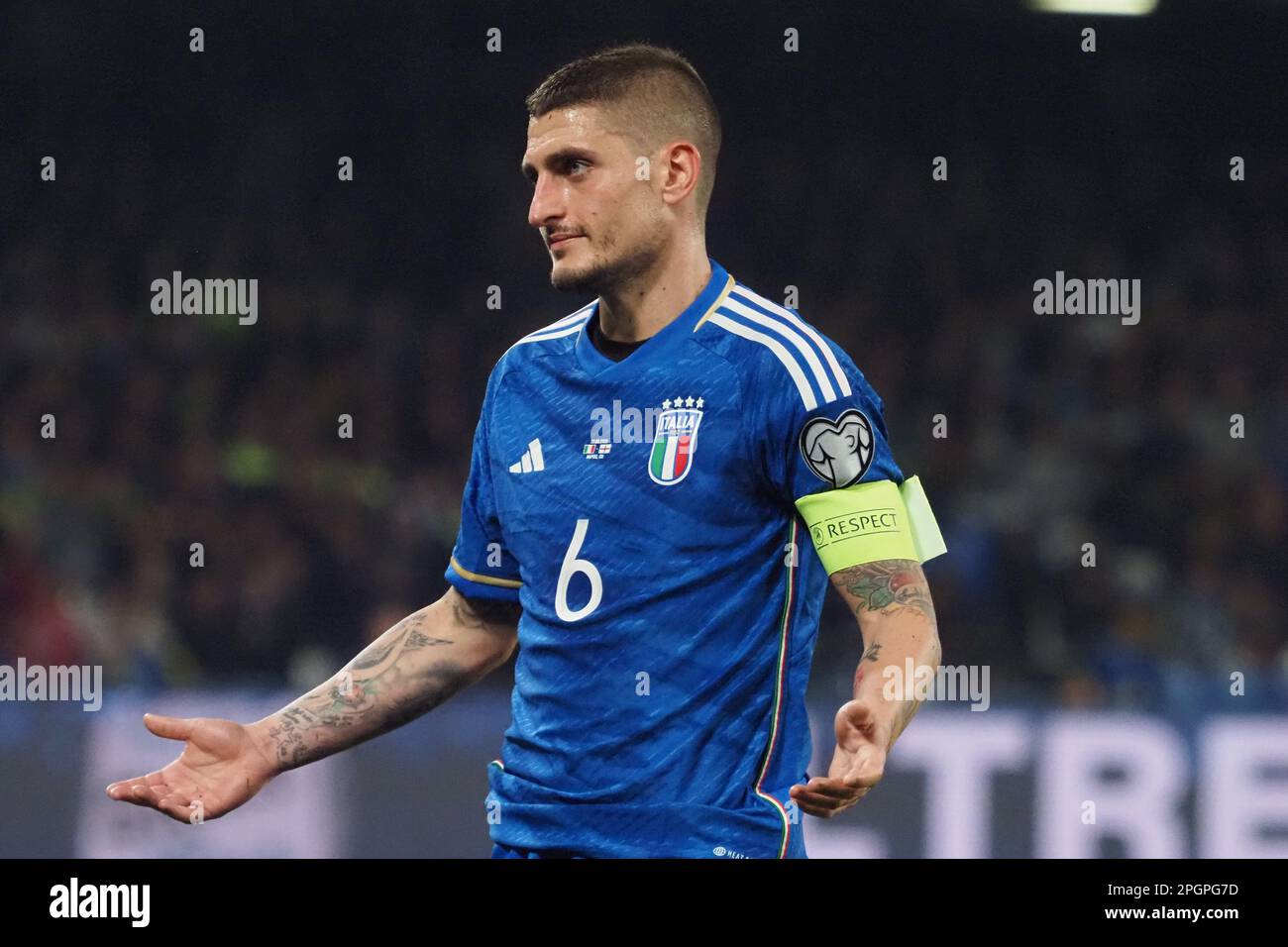 Napoli, Italy. 23rd Mar, 2023. Marco Verratti player of Italy, during ...