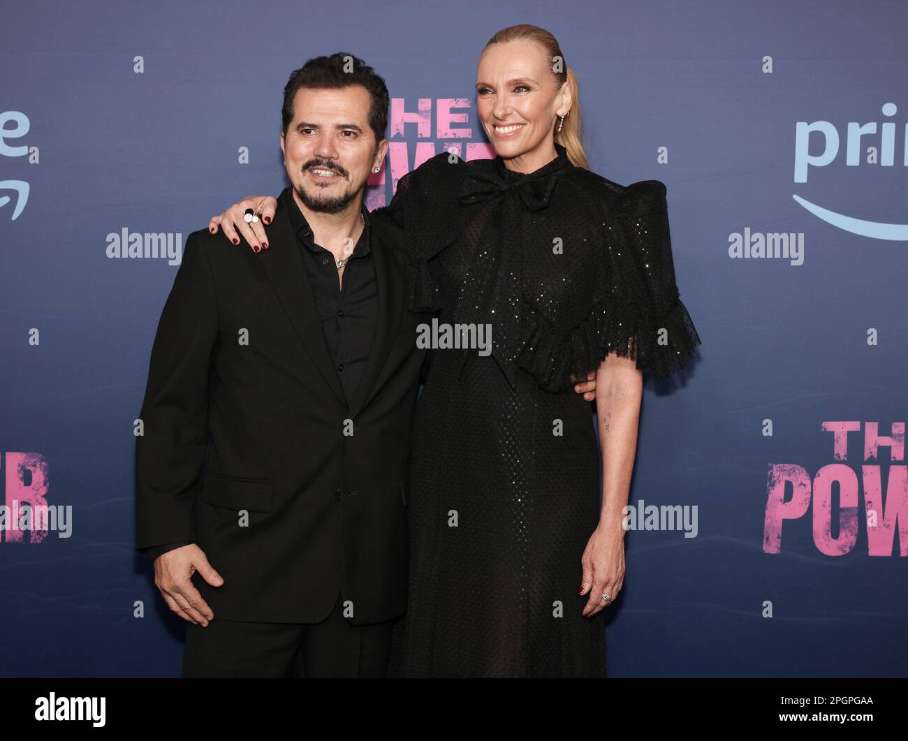 John Leguizamo, and Toni Collette attend the premiere for the Prime Video series "The Power" at ...