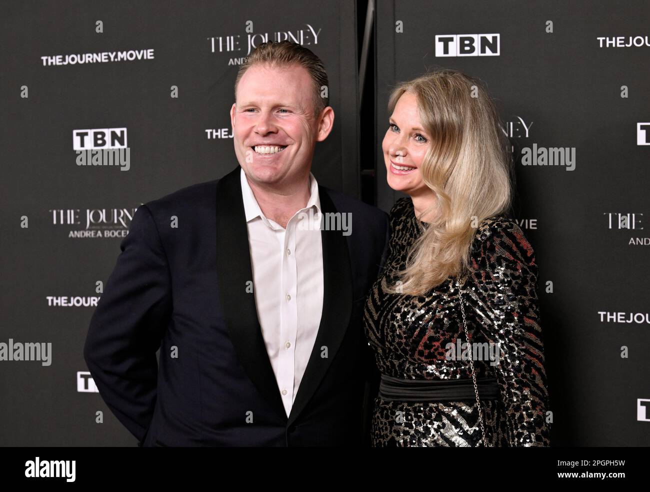 Andrew Giuliani, left, and wife Živilė Rezgytė attend the premiere "The ...