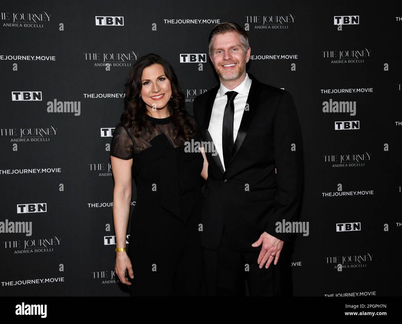 Candace Lee Carson, left, and guest attend the premiere "The Journey: A ...