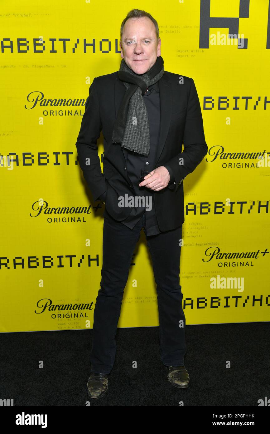 Kiefer Sutherland attends Paramount+'s "Rabbit Hole" New York screening ...