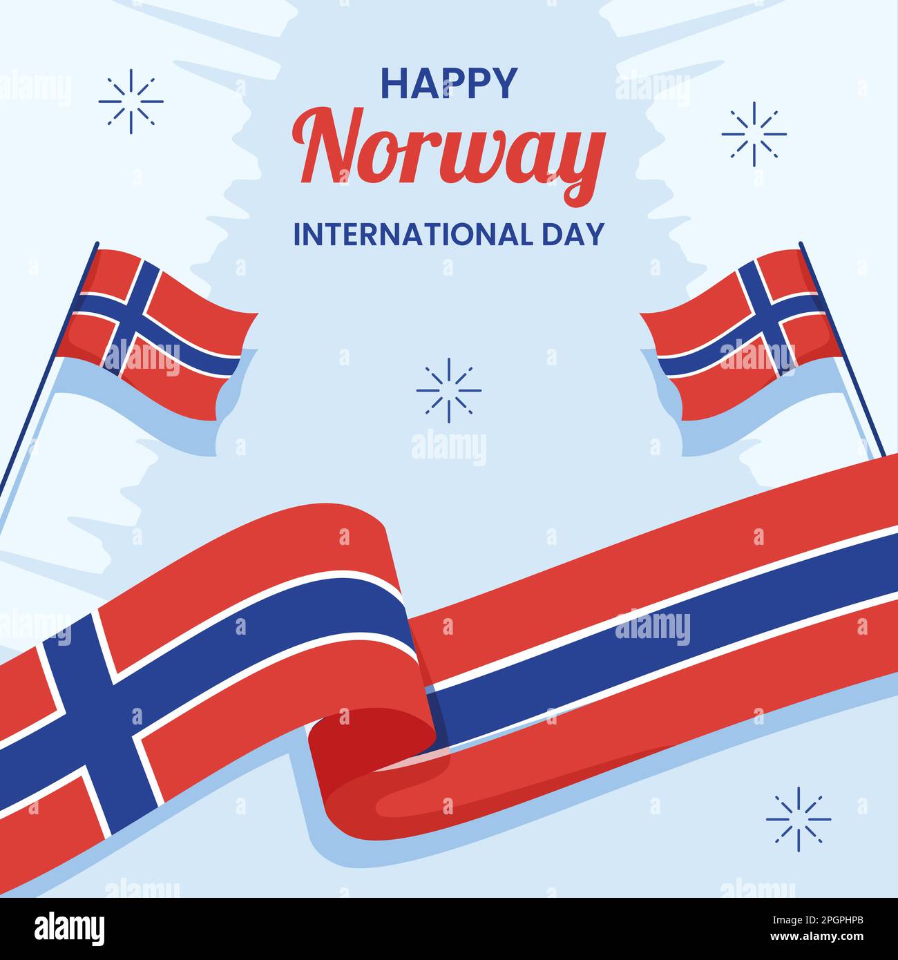 Norway National Day Social Media Background Illustration Cartoon Hand ...