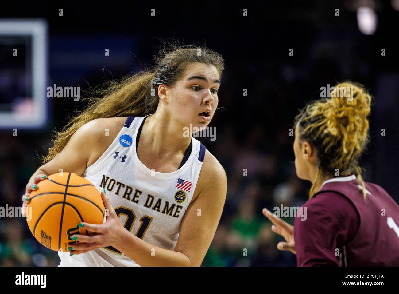 South Bend, Indiana, USA. 19th Mar, 2023. Notre Dame forward Maddy ...