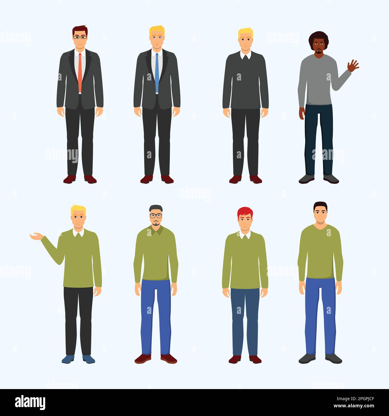 Young positive office male Stock Vector Images - Alamy