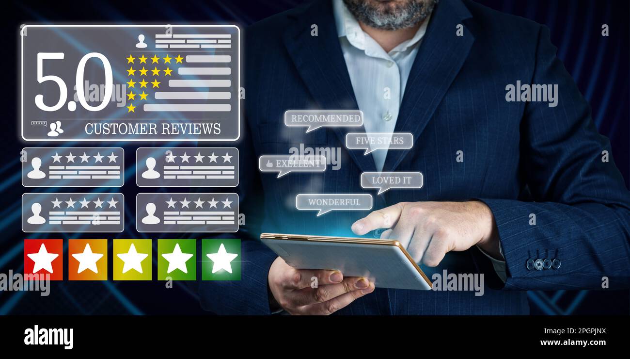 Testimonials from successful businessman. Customer review good rating ...