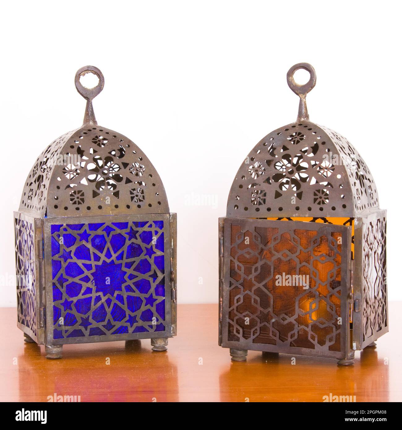 Egyptian lamps - metal and colored glass, from Cairo Stock Photo - Alamy